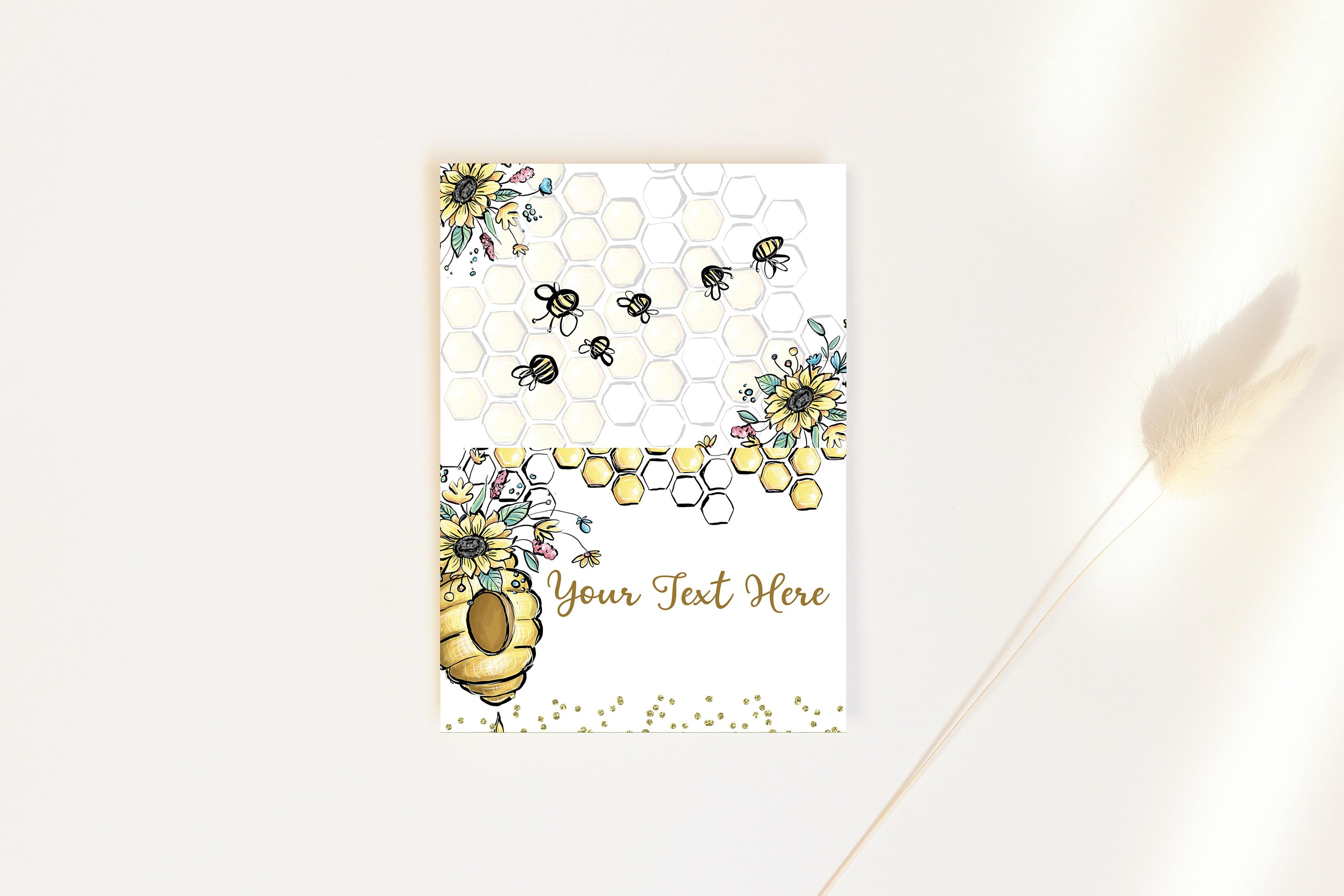 EDITABLE Bee Place Cards Honeycomb Food Labels Bee Birthday - Etsy