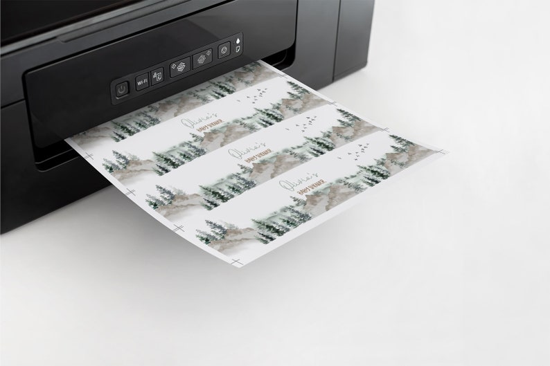 EDITABLE Mountains Water Labels Baby Shower Water Bottle - Etsy