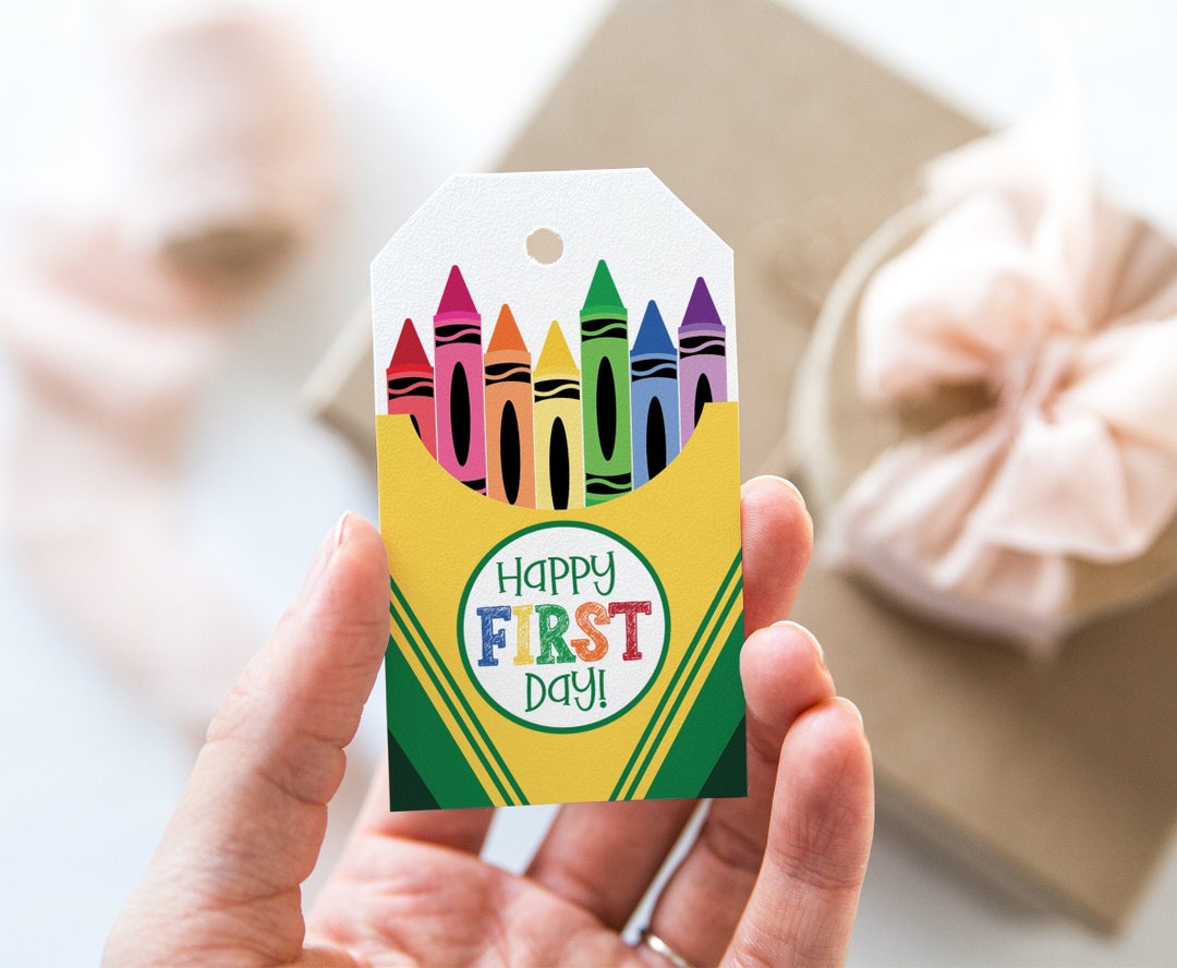 Happy First Day of School Tags Printable, Back to School Tag, Teacher ...