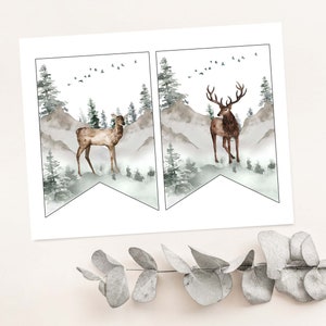 Woodland Animals Banner, Forest Animals Baby Shower or Birthday ...