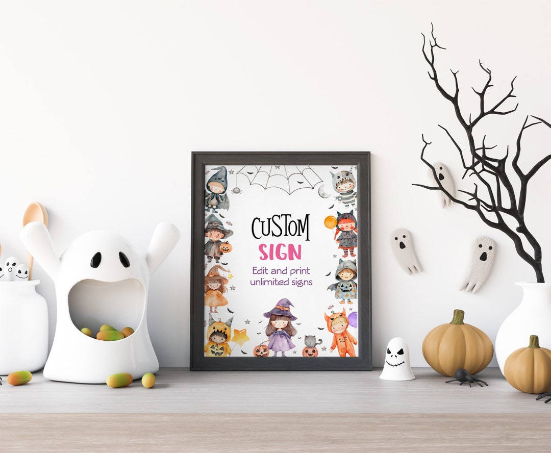 Editable Halloween Party Sign, Monster Party Decorations, Spooktacular ...