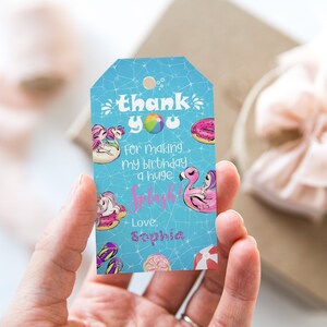 Pool Party Favor Tags, Summer Birthday Decorations, Splish Splashthank ...