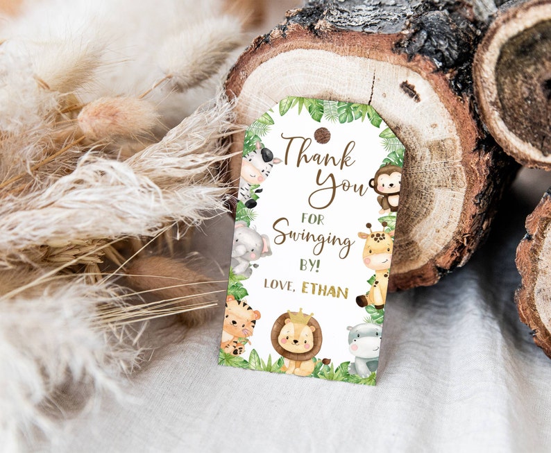 Safari Party Printable, Safari Favor Tags, Jungle Birthday Decorations ...