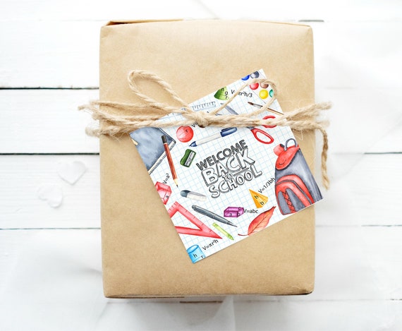 Welcome Back to School Square tags printable, Square 2"x2" Tag, Teacher ...