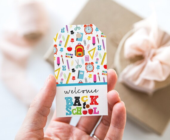 Welcome Back to School tags printable, Back to School Tag, Teacher tag ...