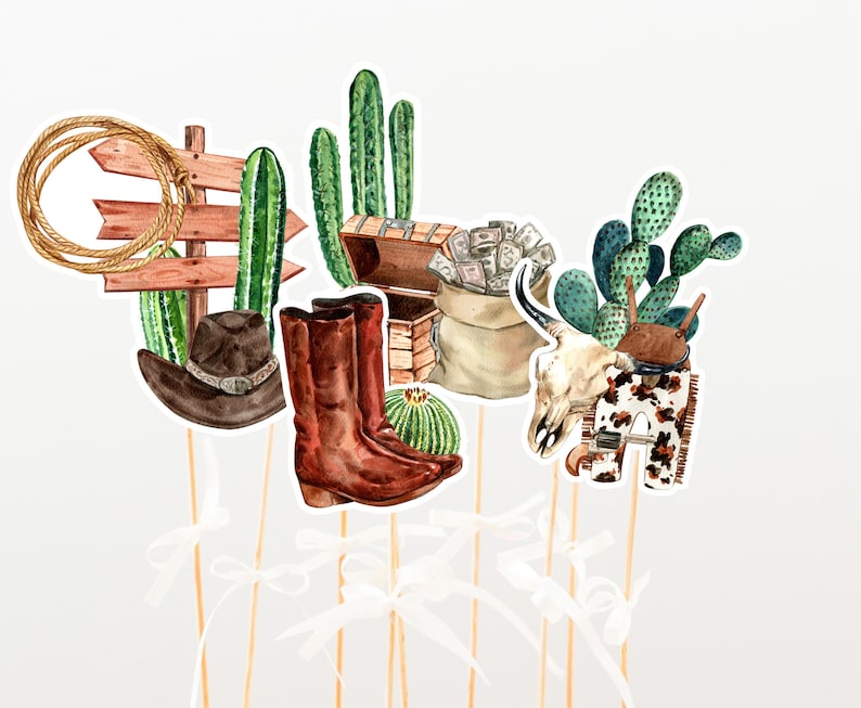 Rodeo Centerpieces Cowboy Party Table Decor Rodeo Birthday - Etsy