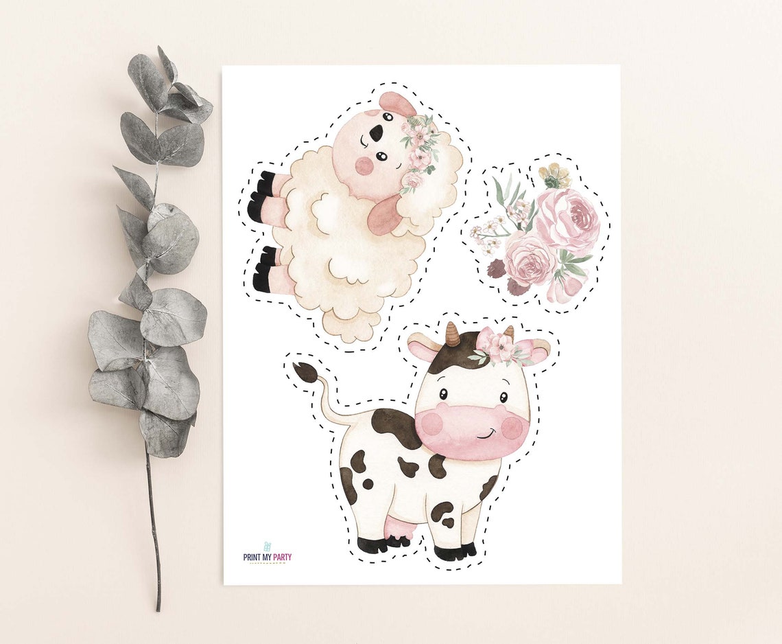 Girl Farm Centerpieces Pink Farm Party Table Decor Farm Girl - Etsy