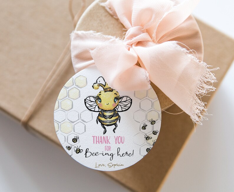 Editable Bee Thank You Tags Bee Day Decorations Thank You - Etsy