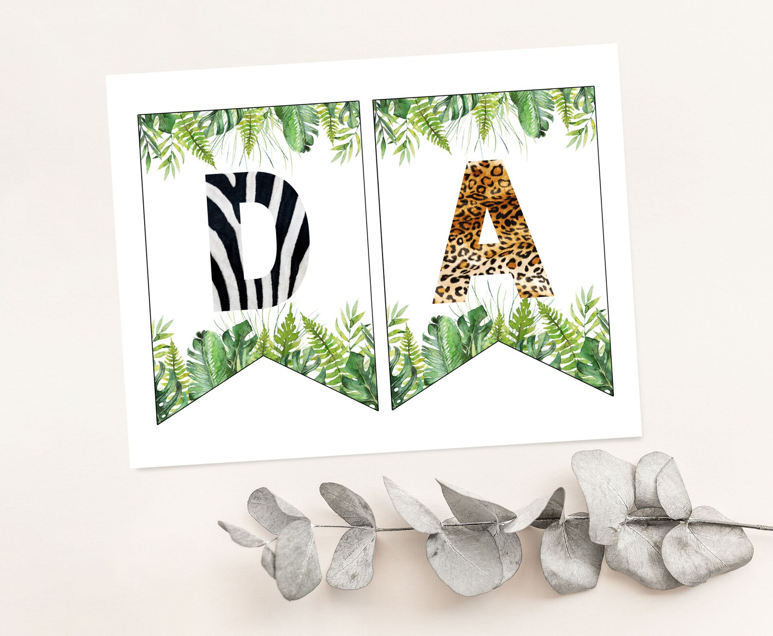 Animal Print Birthday Banner Safari Happy Birthday Banner - Etsy