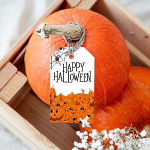 Happy Halloween Tags Printable, Halloween Favortags, Halloween Party ...