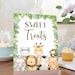 Sweets Treats Sign, Safari Table Signs, Safari Birthday Decorations ...