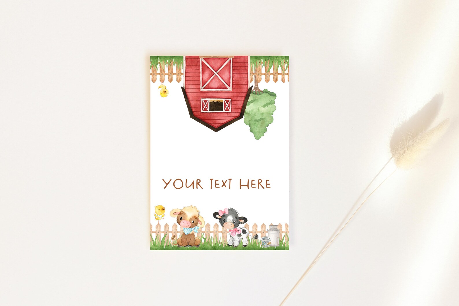 EDITABLE Farm Place Cards Barnyard Food Labels Cow Gender - Etsy