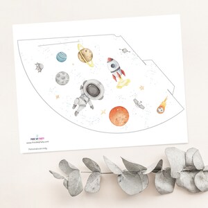 Astronaut Party Hat, Space Birthday Decorations, Printable Kids ...