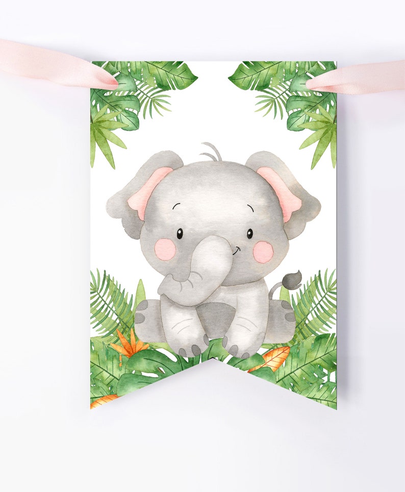 Safari Animals Banner Jungle Animals Baby Shower or Birthday - Etsy