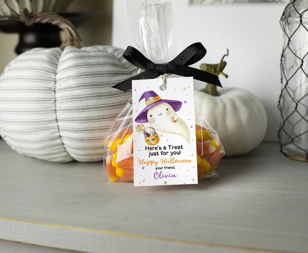 Halloween Gift Tags Editable Happy Halloween Favor Tags - Etsy