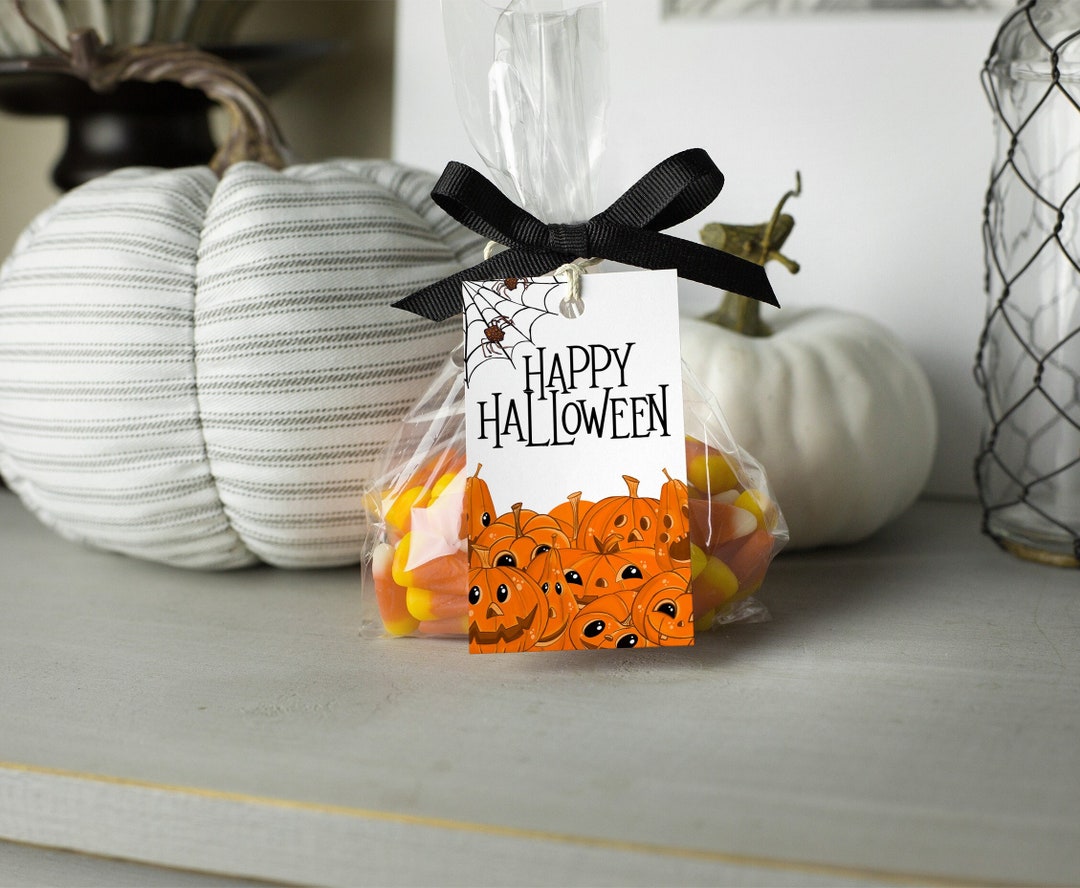 Happy Halloween Tags Printable, Halloween Favortags, Halloween Party ...