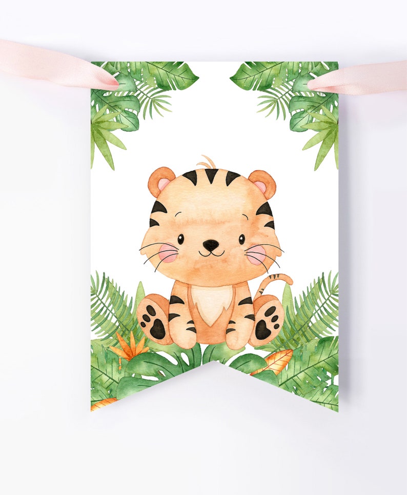 Safari Animals Banner, Jungle Animals Baby Shower or Birthday ...