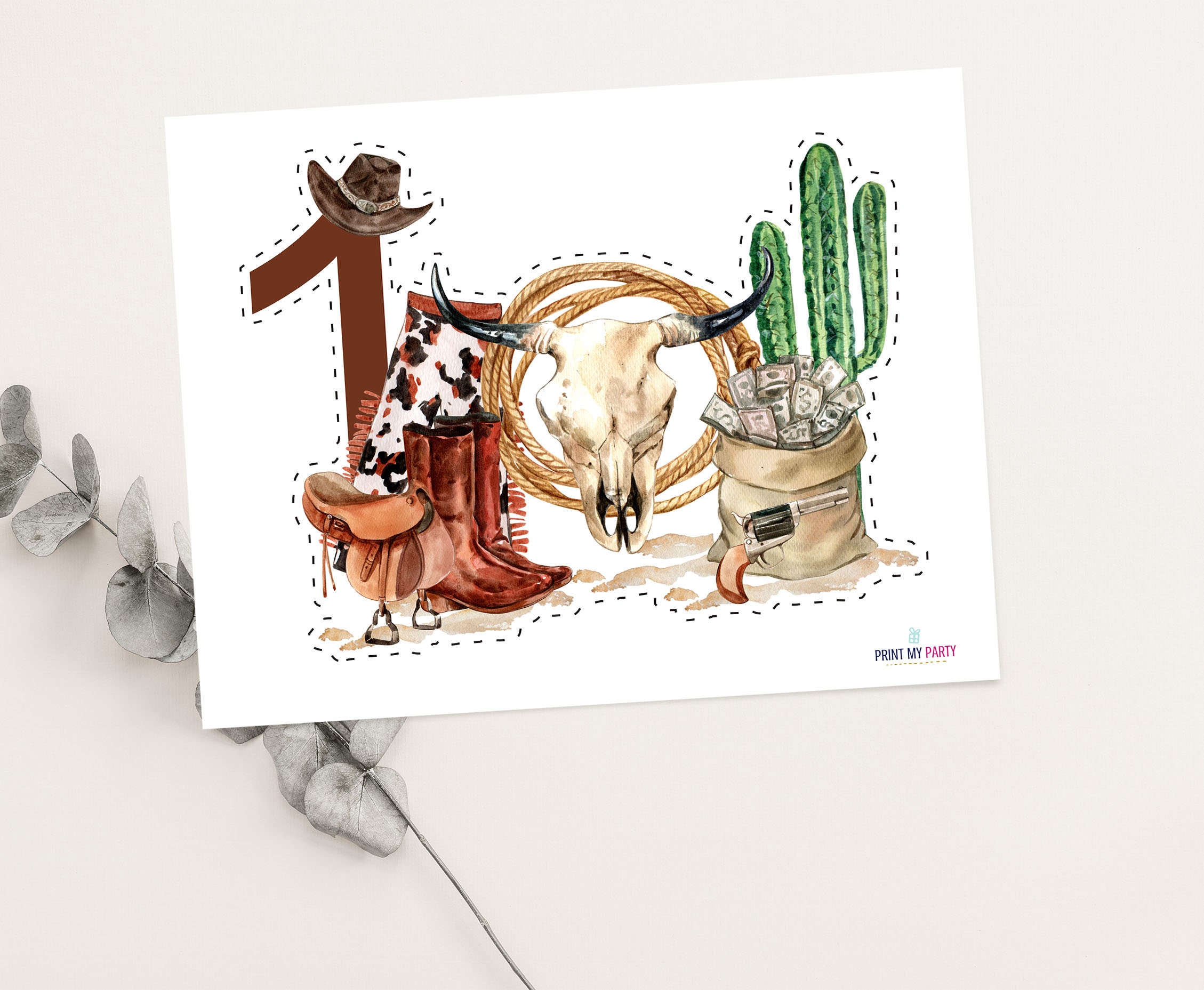 Rodeo 1st Birthday Cake Topper First Rodeo Centerpiece Wild - Etsy