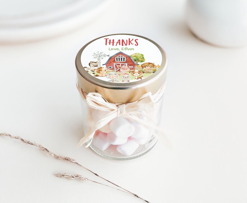 Editable Farm Thank You Tags Farm Favor Tags Farm Birthday - Etsy