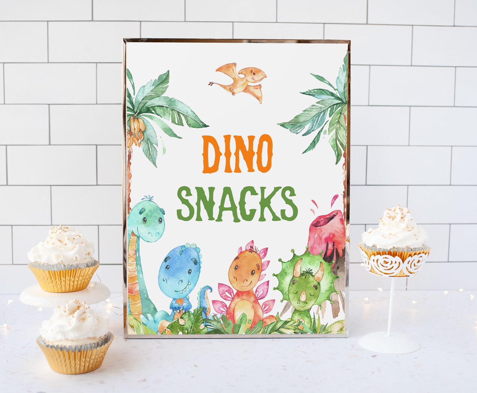Dino Snacks Table sign Dinosaur party decor Food table sign | Etsy
