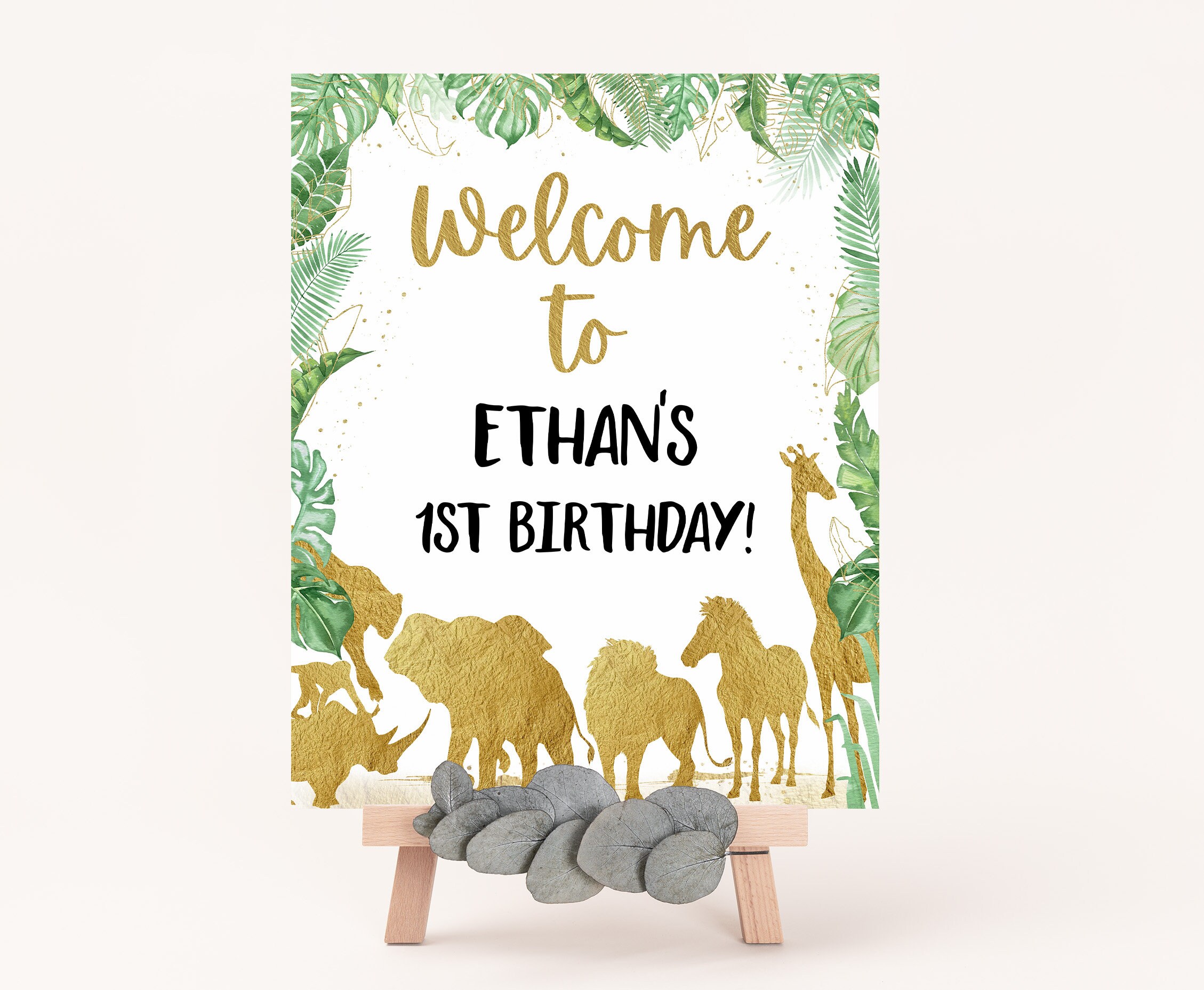 Safari Welcome Sign, Instant Download, Jungle Birthday Welcome, Safari ...