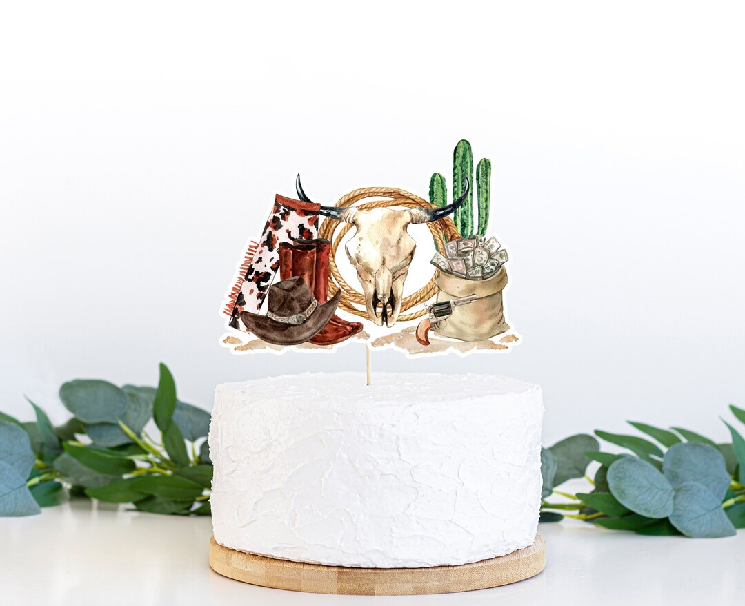 Rodeo Cake Topper, Cowboy Centerpiece, Rodeo Party Table Decor, Rodeo ...