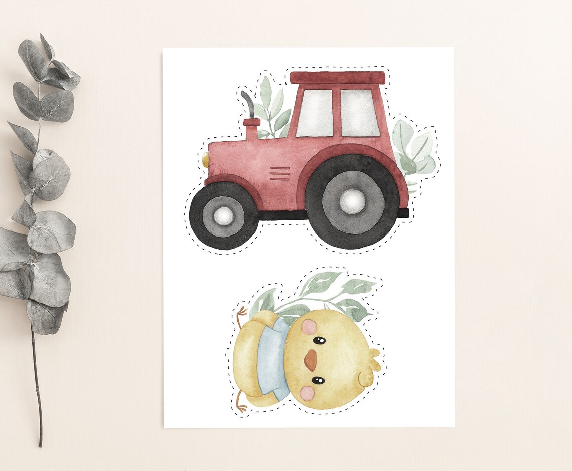 Farm Centerpieces, Farm Party Table Decor, Farm Birthday Cake Topper ...