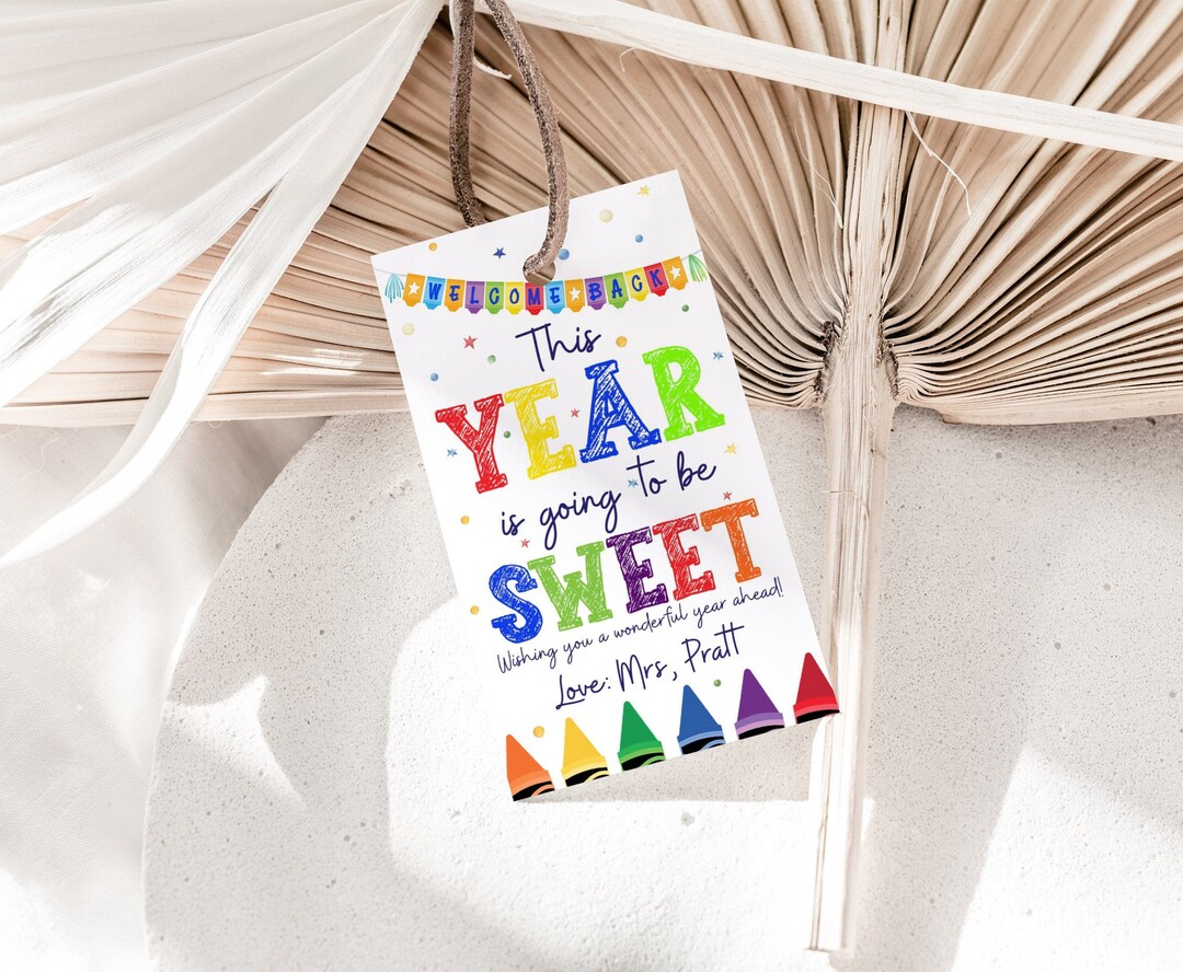 Back to School Gift Tags, Editable First Day of School Favor Tags ...