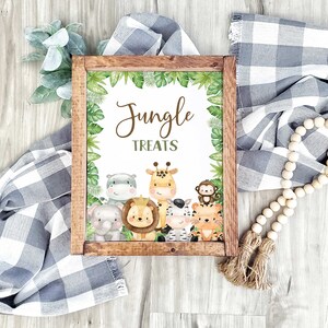 Jungle Treats Sign, Safari Table Signs, Safari Birthday Decorations ...
