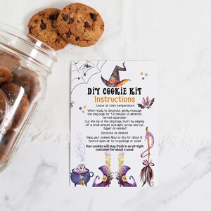 Halloween DIY Cookie Kit Instructions Printable Card, Flat 3.5x5 Card ...