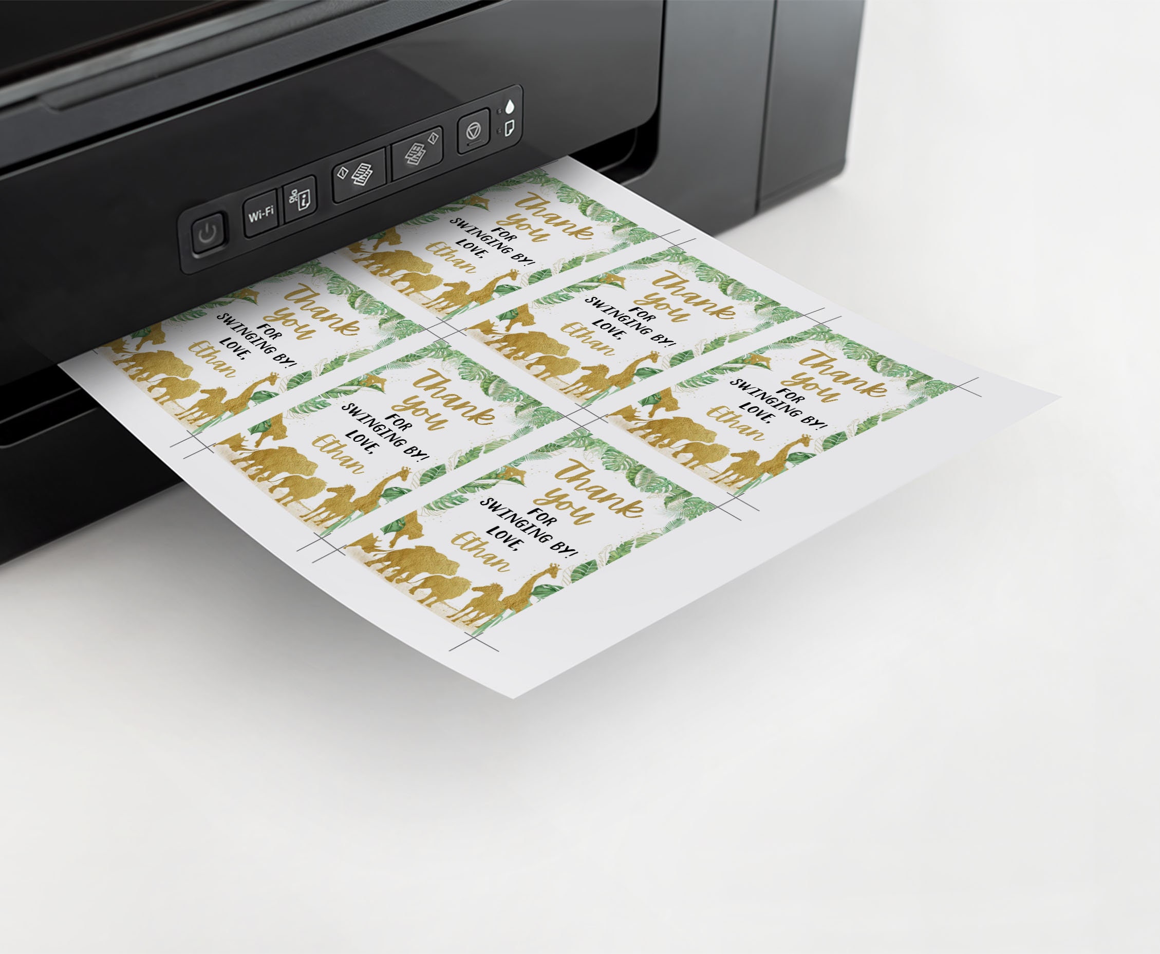 Editable Safari Party Printable, Safari Favor Tags, Jungle Birthday ...