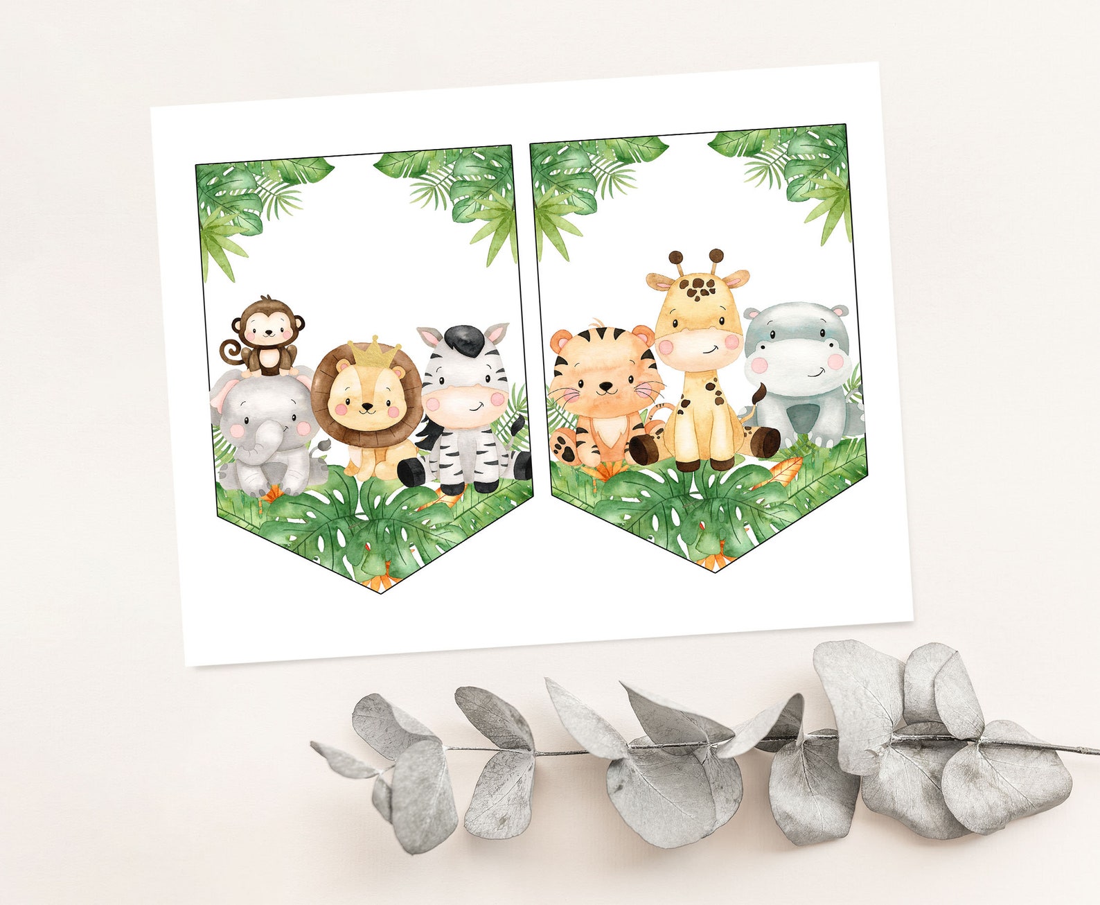 Editable Safari Banner Custom Safari Birthday Banner Safari - Etsy