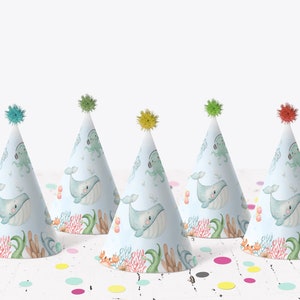 Under the Sea Party Hat, Ocean Birthday Decorations Boy, Printable Kids ...