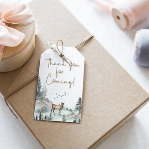 Deer Thank You Tags, Woodland Baby Shower Printables, Forest Birthday ...