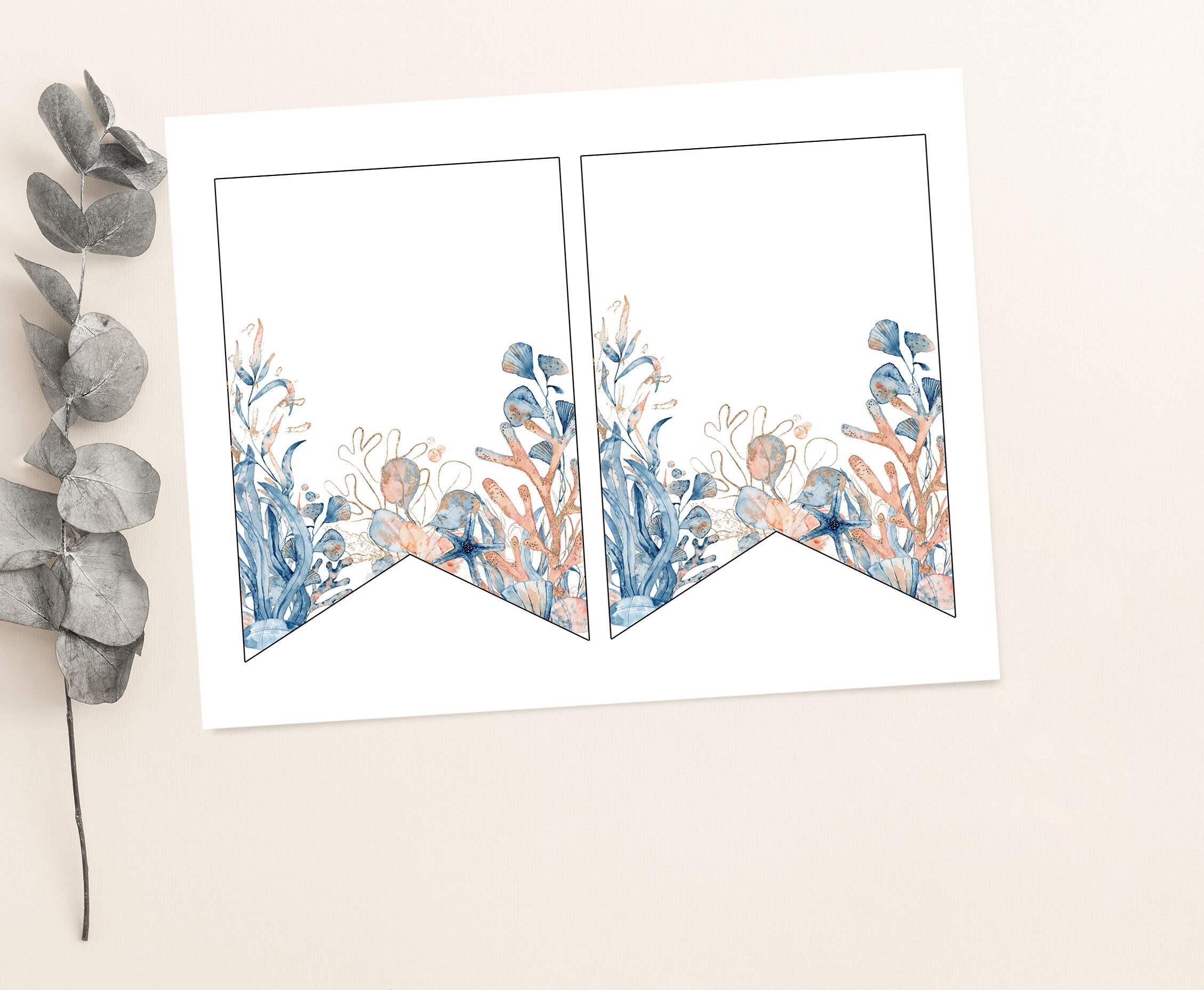 Editable Whale Banner Ocean Birthday Under the Sea Banner - Etsy Australia