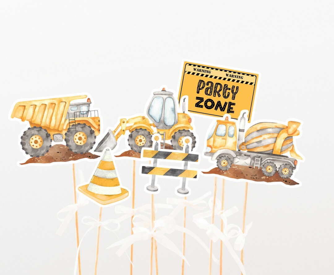Construction Centerpieces, Construction Party Table Decor, Construction ...