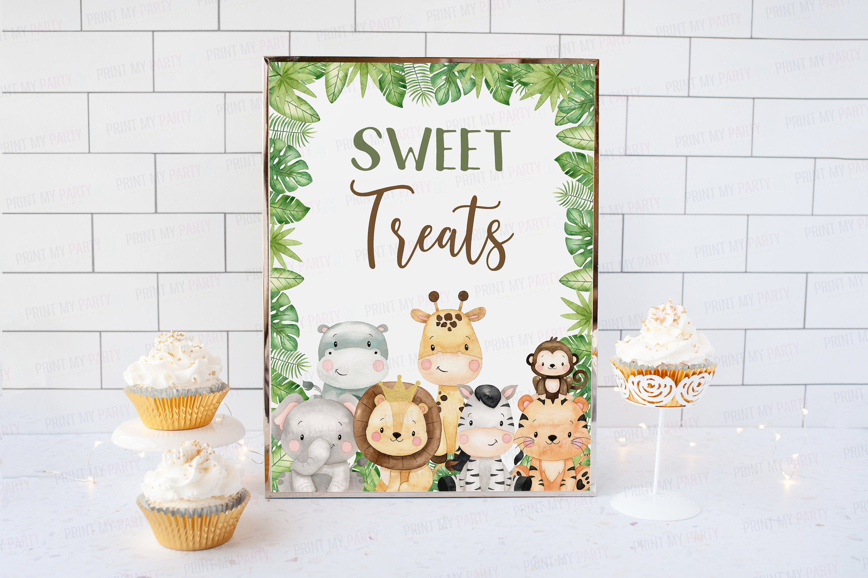 Sweets Treats Sign Safari table signs Safari birthday | Etsy