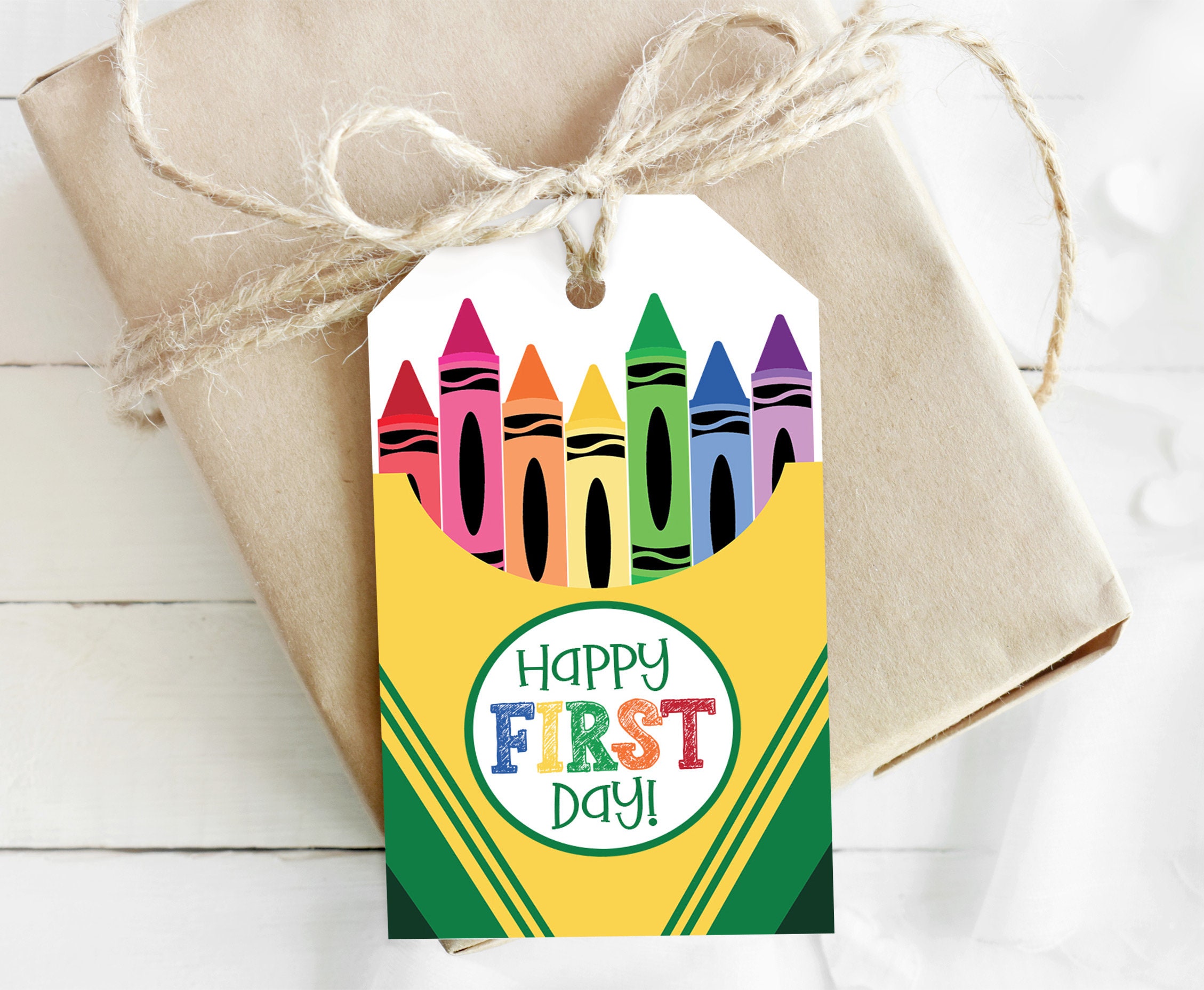 Happy First Day of School tags printable Back to School Tag | Etsy