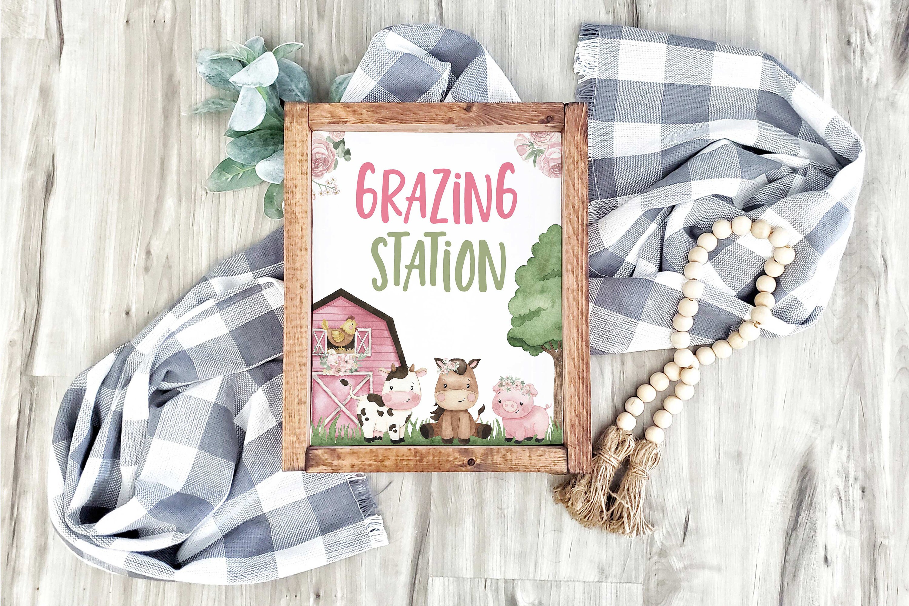 Grazing Station Sign Girl Farm Birthday Decorations Food - Etsy
