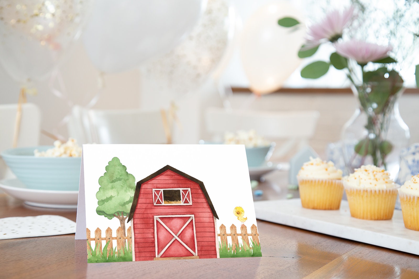 EDITABLE Farm Place Cards Barnyard Food Labels Cow Gender | Etsy