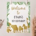 Safari Welcome Sign, Instant Download, Jungle Birthday Welcome, Safari ...