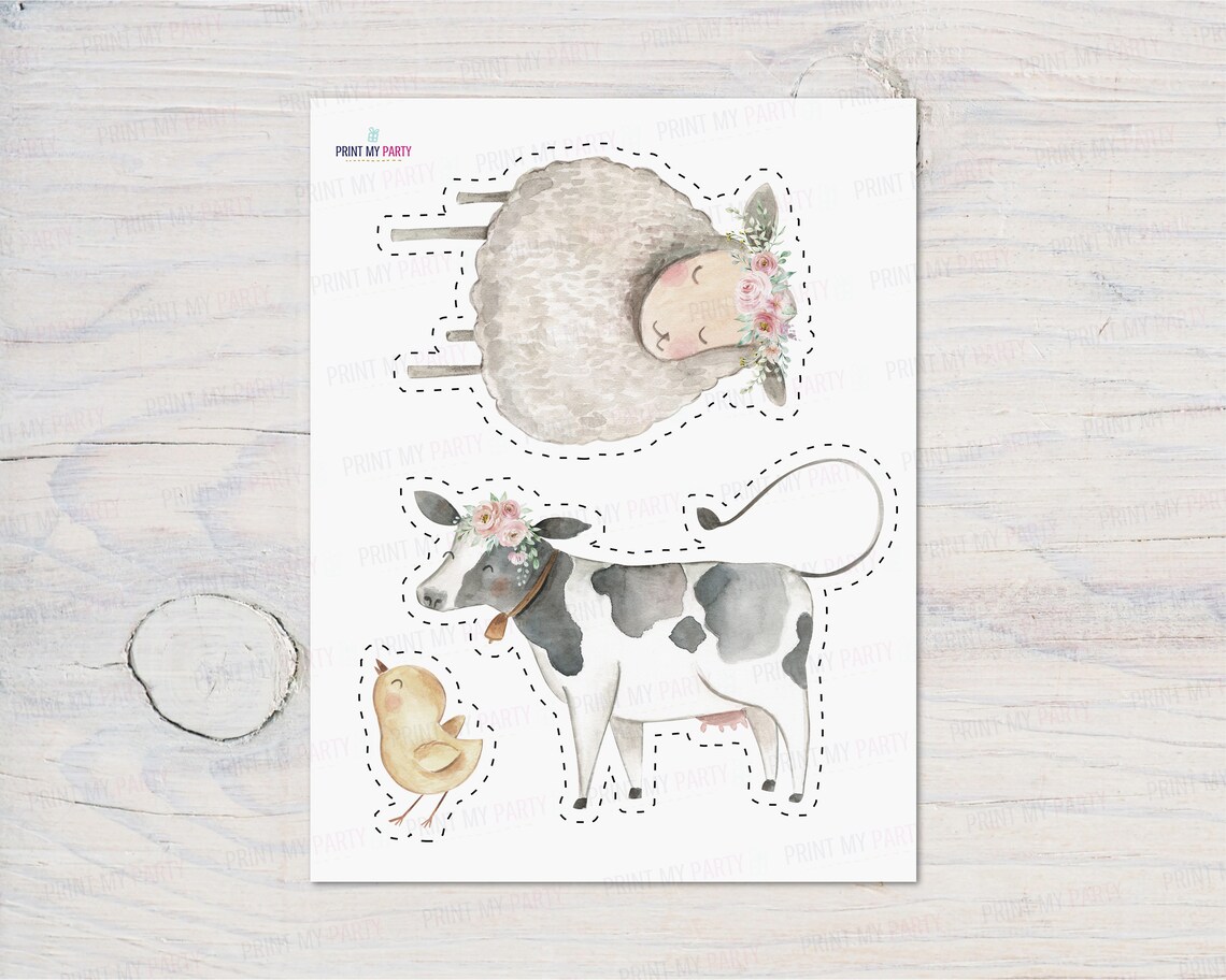 Girl Farm Centerpieces, Pink Farm Party Table Decor, Farm Girl Birthday ...