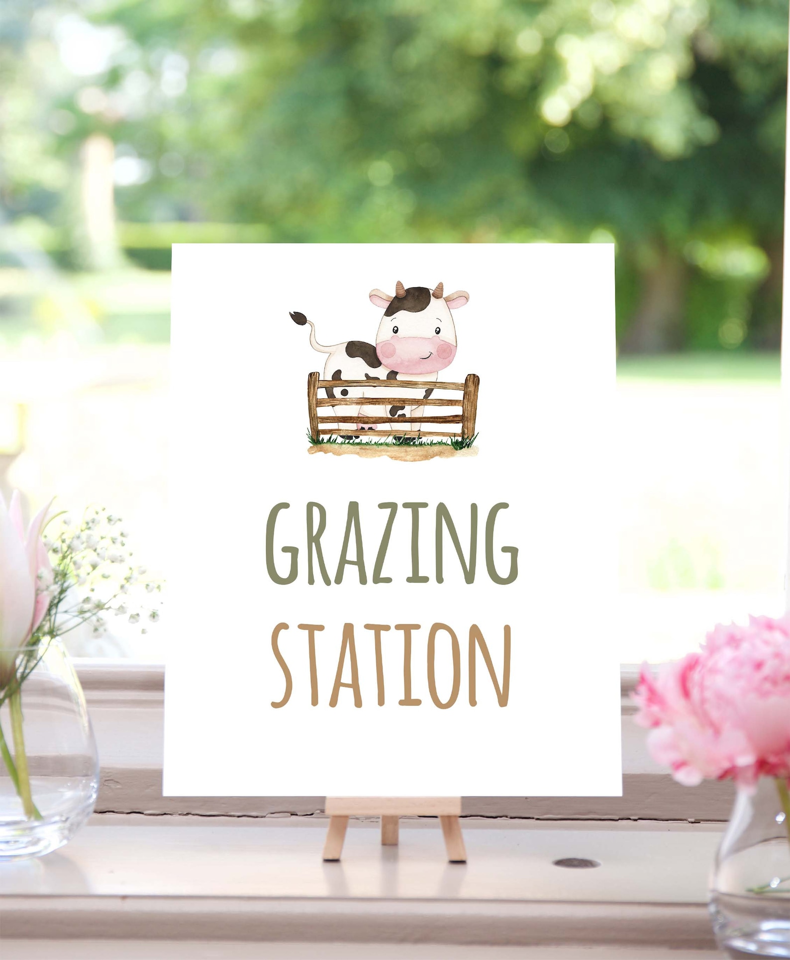 Grazing Station Sign Farm Birthday Food Table Signs Farm - Etsy