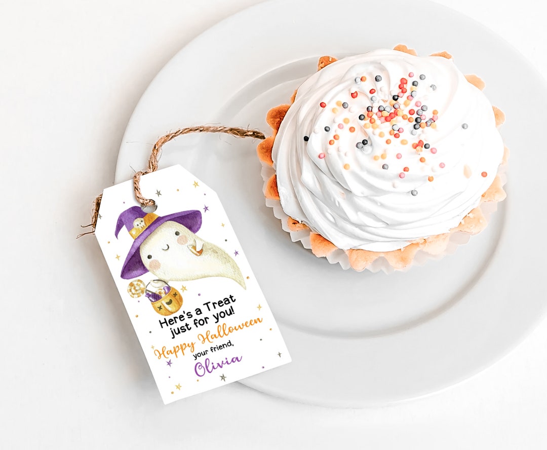 Halloween Gift Tags, Editable Happy Halloween Favor Tags, Trick or ...