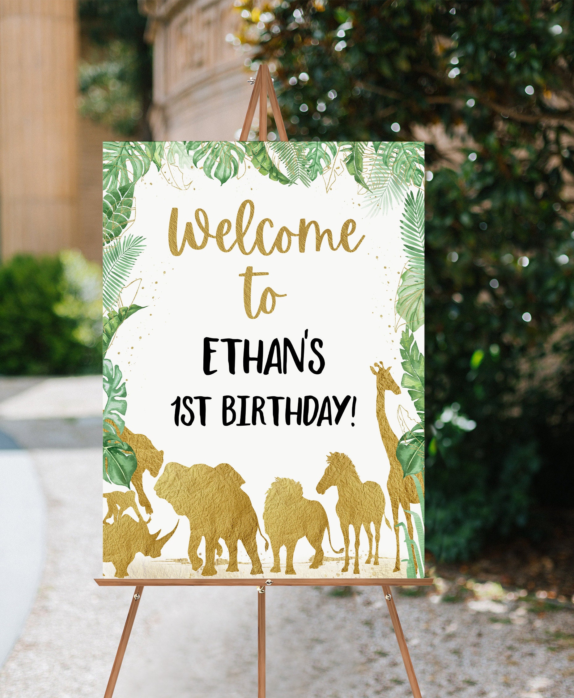 Safari Welcome Sign Instant Download Jungle Birthday - Etsy Canada