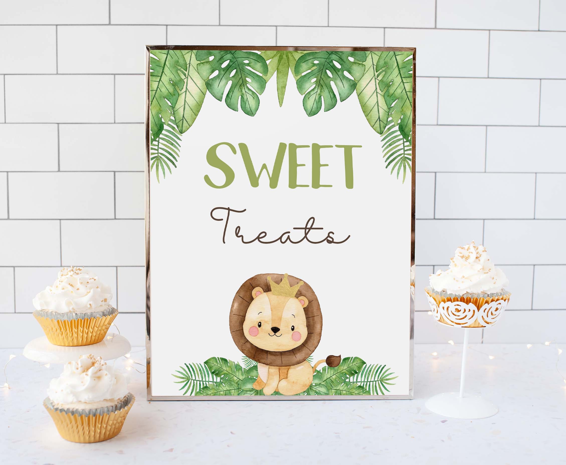 Sweet Treats Table Sign, Safari Table Signs, Safari Birthday ...