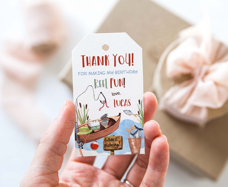Fishing Thank You Tags Editable Fishing Favor Tags Fishing - Etsy
