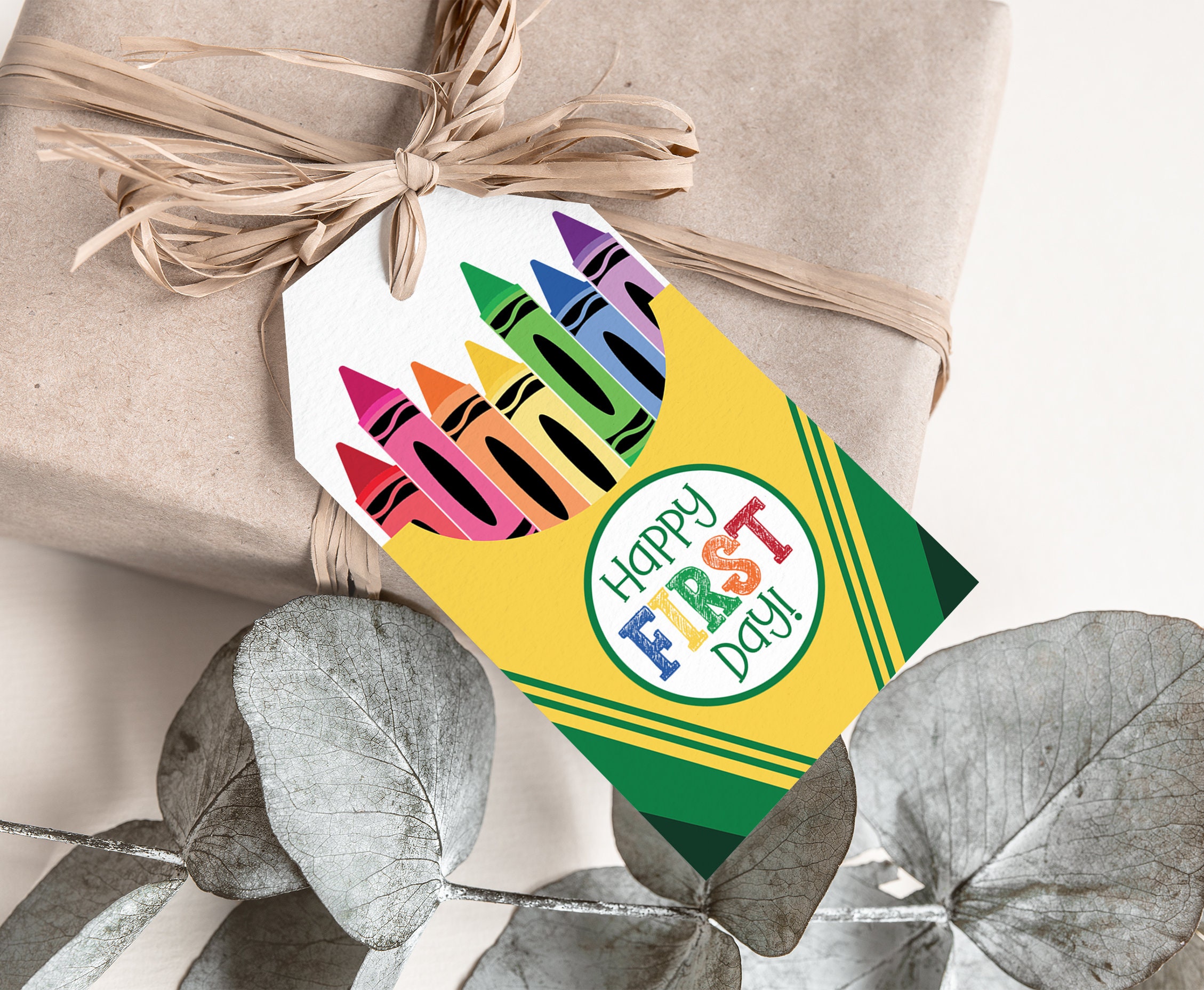 Happy First Day of School tags printable Back to School Tag | Etsy