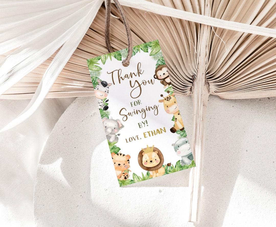 Safari Party Printable, Safari Favor Tags, Jungle Birthday Decorations ...