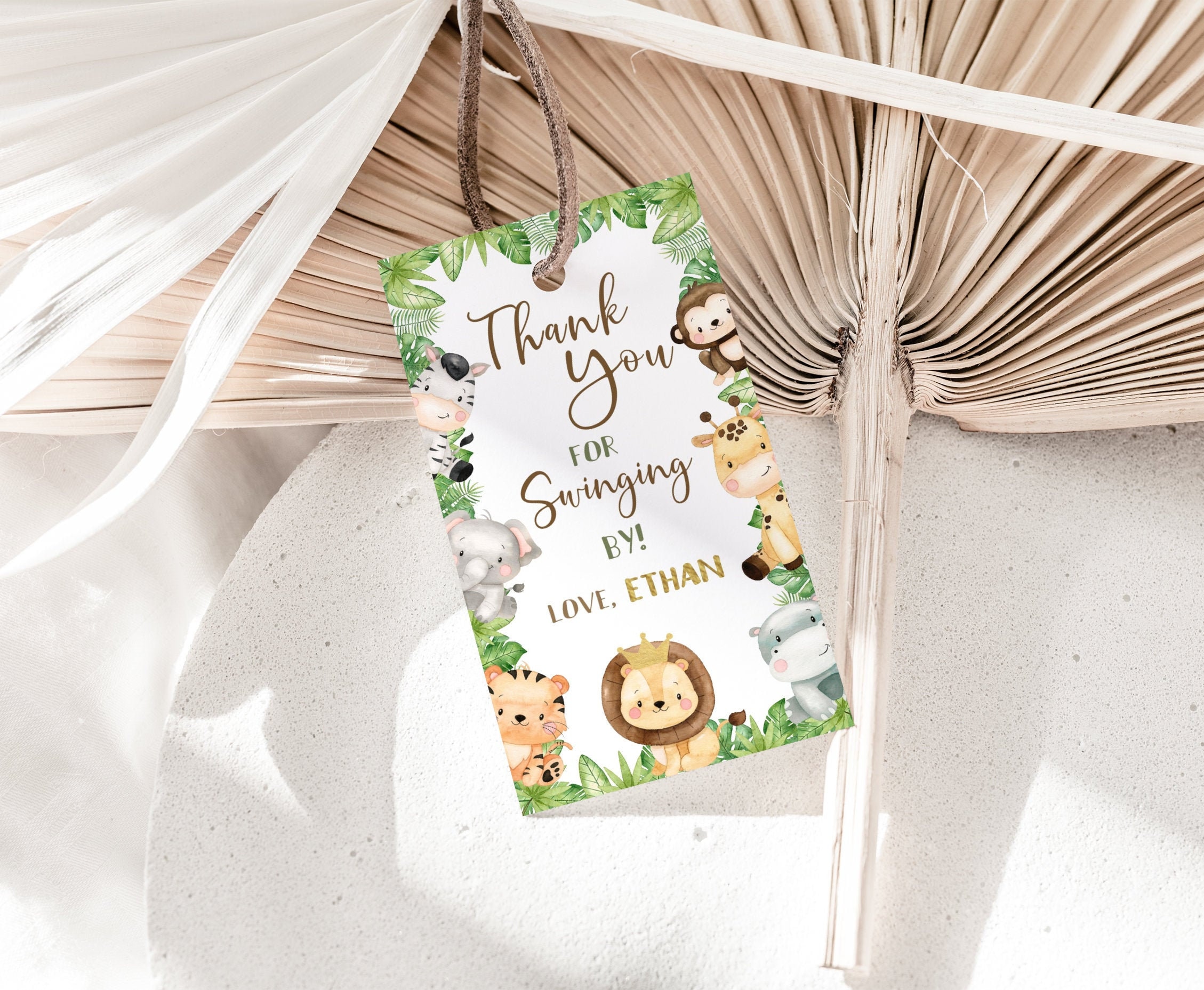 Safari Party Printable, Safari Favor Tags, Jungle Birthday Decorations ...